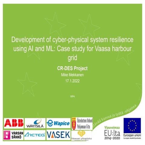 Development of cyber-physical system resilience | PPTX