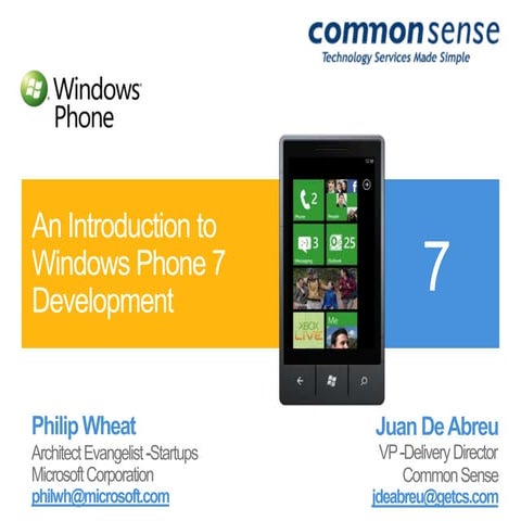 How to develop a WP7 app? | PPT