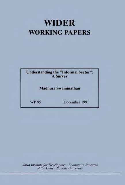 Formal vs informal sectors | PPTX
