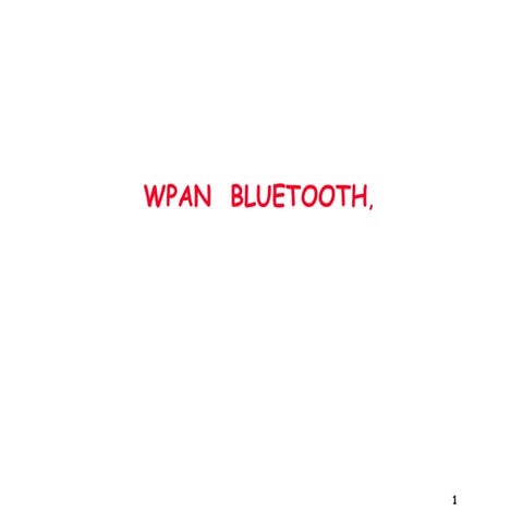 Redes WPAN Bluetooth | PDF