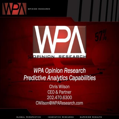 WPA Predictive Analytics Capabilities | PDF