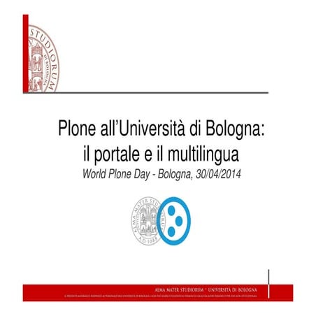 Plone all'Università di Bologna: il Portale e il multilingua | PDF ...