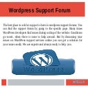 Wordpress support forum