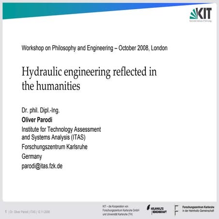Hydraulic engineering reflected in the humanities | PDF