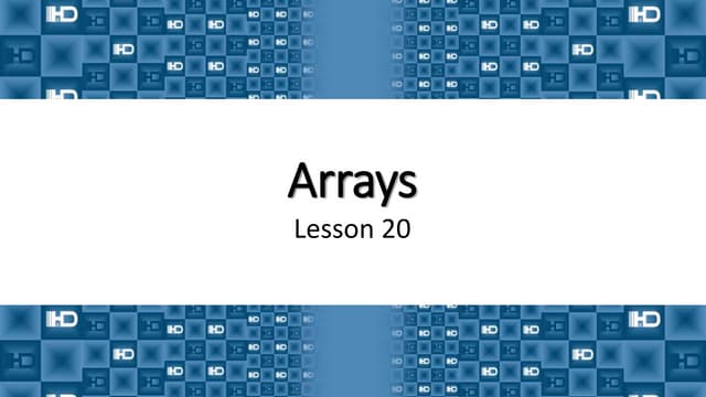 Javascript Lesson 20 Learnjavascript Arrays Ppt