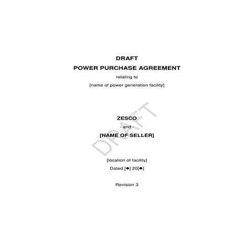 Zambia draft Renewable Energy Feed-in Tarriff Power Purchase Agreement ...