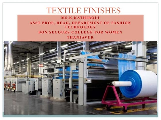 Textile finishing | PPTX