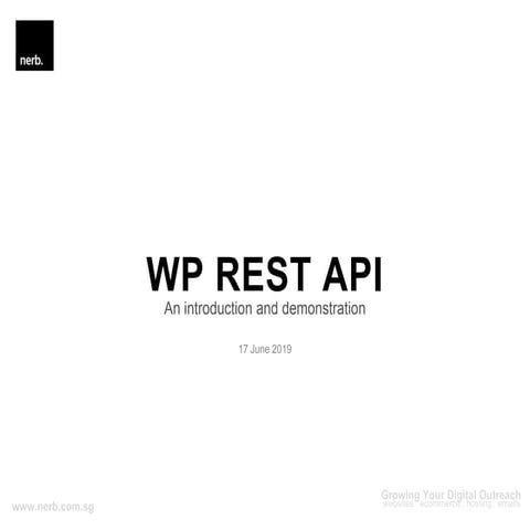 An Introduction To The Wp Rest Api Ppt