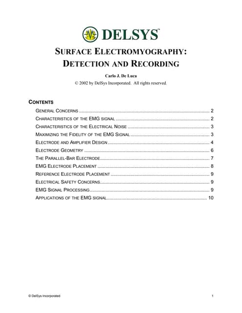 Electromyography (emg) | PPTX | Digital Audio | Computer Software and ...