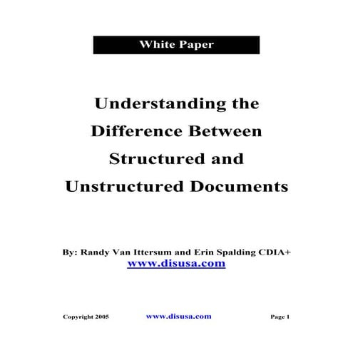 Wp Structured And Unstructured Documents Pdf
