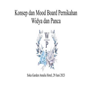 WEDDING CONCEPT AND MOODBOARD (COLOR PALETTE) | PPTX