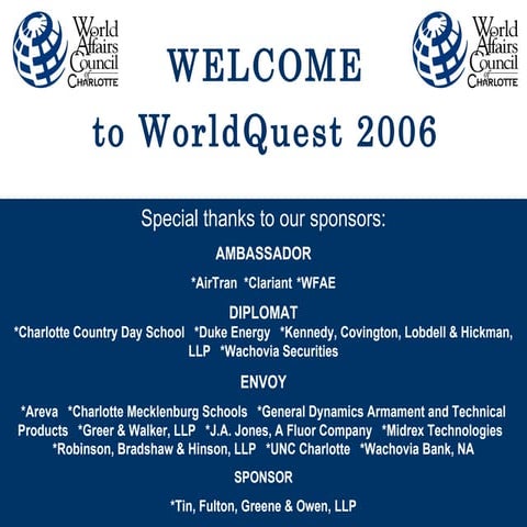 WACC WorldQuest 2006 | PPT