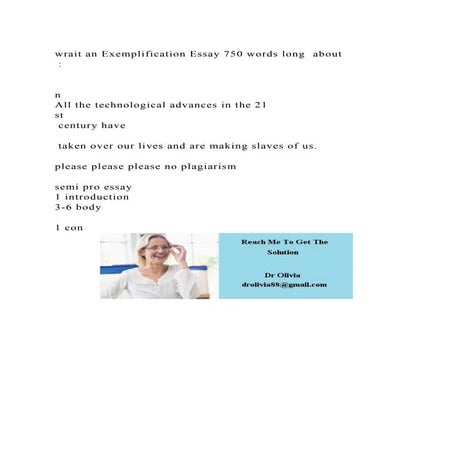 wrait an Exemplification Essay 750 words long about nAl.docx