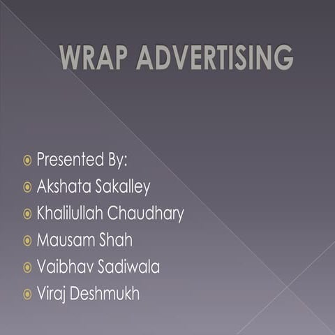 Wrap advertising | PPTX