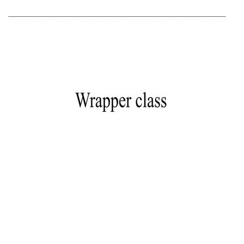 Java Wrapper Classes For Converting Primitive Data Types Ppt 0815