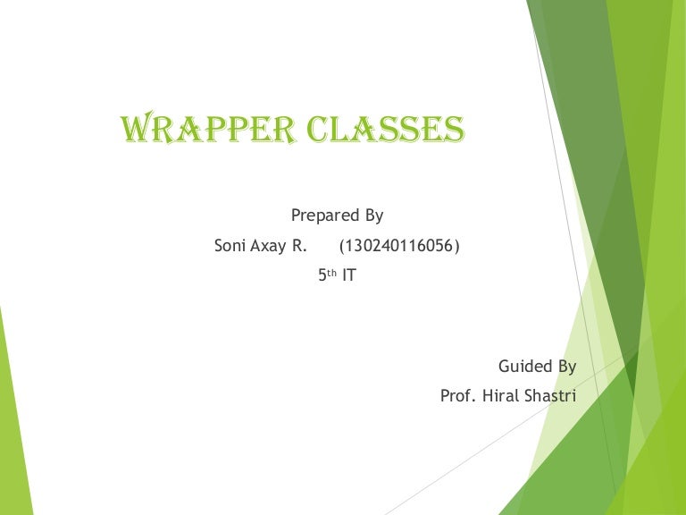 Wrapper Class 130240116056