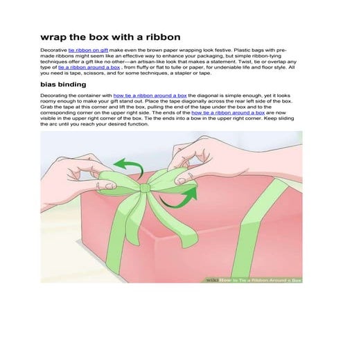 wrap the box with a ribbon.ppt
