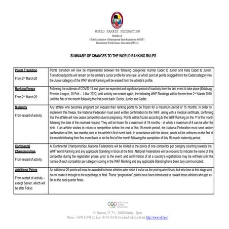 Wkf worldranking rules | PDF