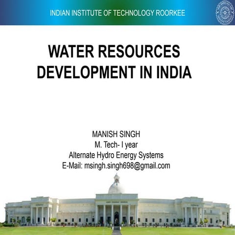 Water resources development in india. | PPTX | Agriculture | Industries