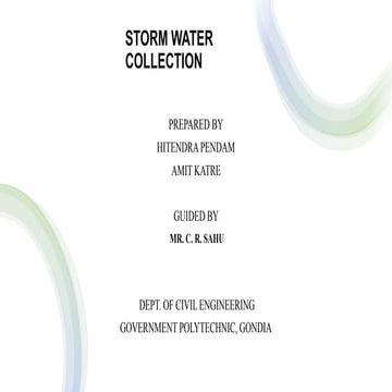 STORM WATER COLLECTION | PPTX