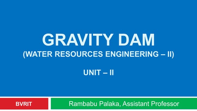 Gravity Dam (numerical problem ) BY SITARAM SAINI | PPTX