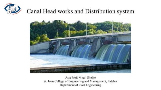 Design of Lined Canal and Canal Lining | PPTX | Geology | Science