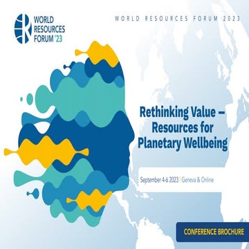 World Resource Forum 2023 Conference Brochure | PDF