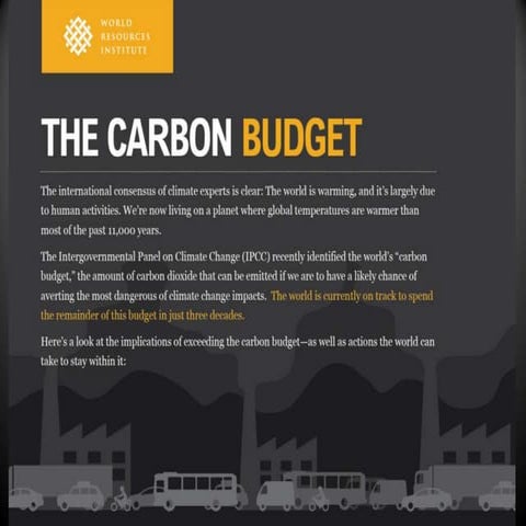 Infographic: The Global Carbon Budget | PPT