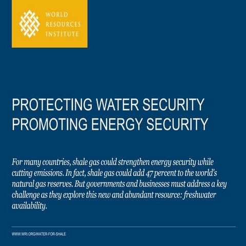 Protecting Water Security, Promoting Energy Security | POTX