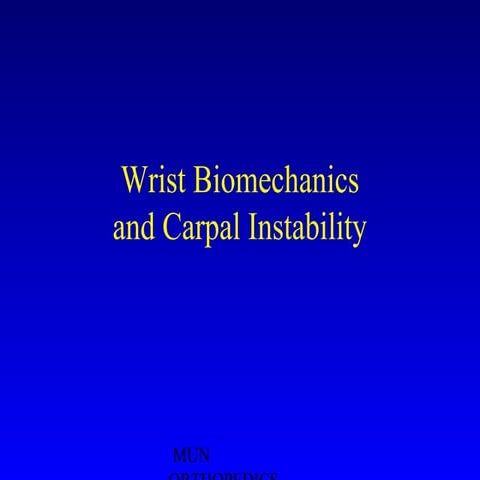 Wrist biomechanics | PPT