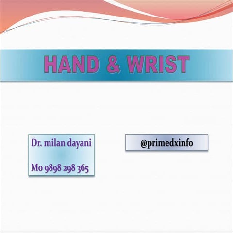 Wrist And Hand Ppt Markrting To Given As Per Ppt
