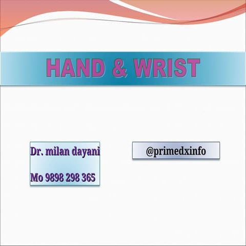 Wrist & Hand anatomy to clear antomy .ppt