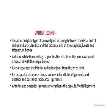 Wrist joint | PPT