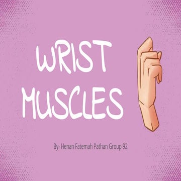 Wrist Muscles | PPTX