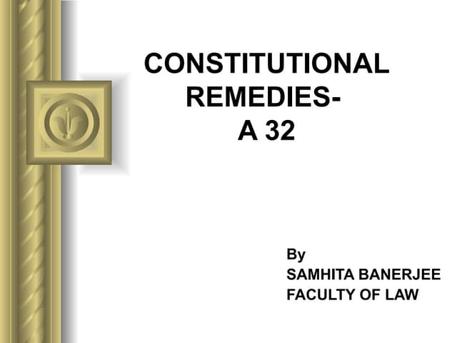 Writs under Indian constitution | PPTX