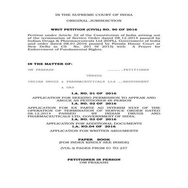 Writ Petition Civil 90 of 2016 dated 29.01.2016