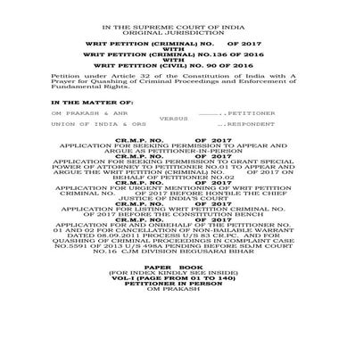 Written Arguments along with Affidavit before Patna High Court | PDF