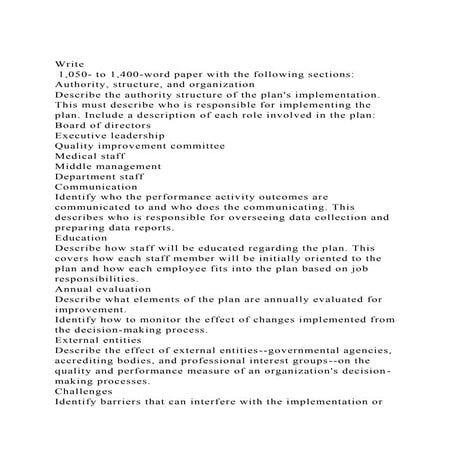 Write 1,050- to 1,400-word paper with the following sectionsA.docx