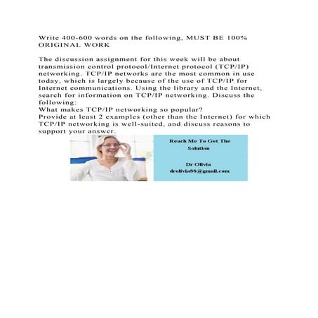 Write 400-600 words on the following, MUST BE 100 ORIGINAL WORK.docx | Computer Networking ...