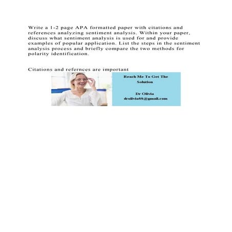 Write a 1-2 page APA formatted paper with citations and references a ...