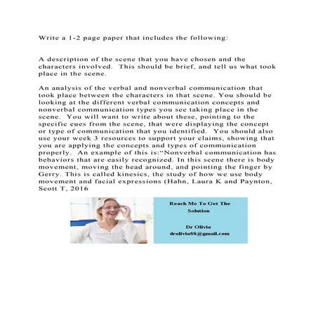 Write a 1-2 page paper that includes the followingA descripti | PDF