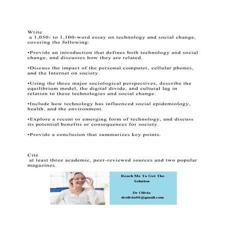 Write a 1,050- to 1,100-word essay on technology and social chan.docx