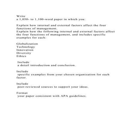 Write a 1,050- to 1,100-word paper in which youExplain how in.docx