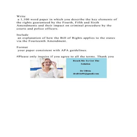 Write a 1,100 word paper in which you describe the key elements of.docx