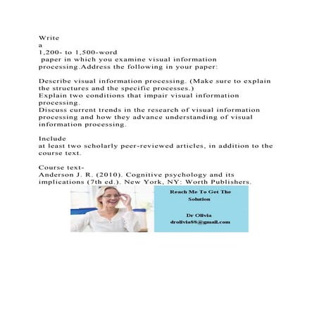 Write a 1,200- to 1,500-word paper in which you examine visual.docx