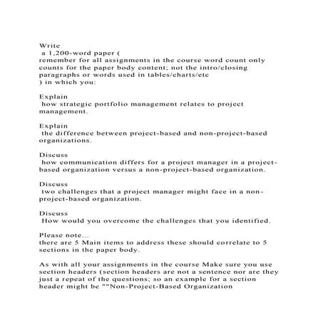 Write a 1,200-word paper (remember for all assignments in the
