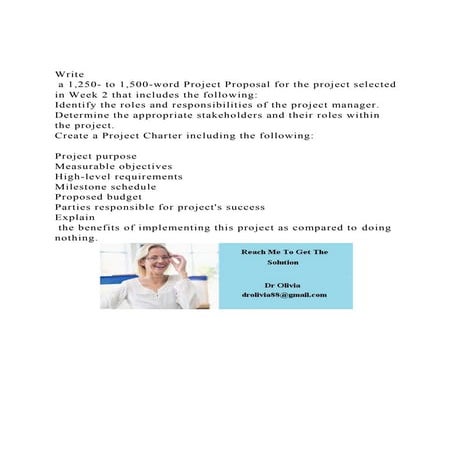 Write a 1,250- to 1,500-word Project Proposal for the project .docx ...