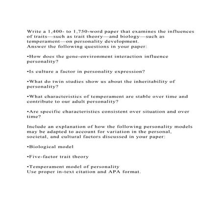 Write a 1,050- to 1,400-word paper. Include the following·.docx