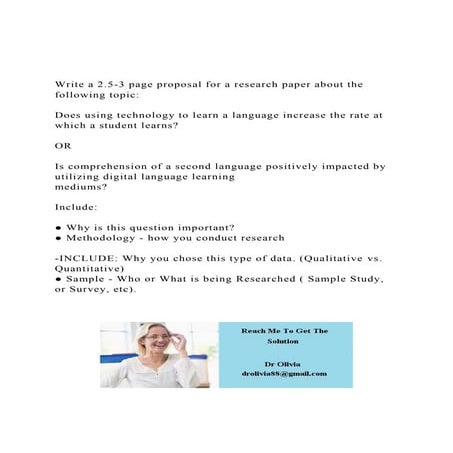 Write a 2.5-3 page proposal for a research paper about the fol.docx