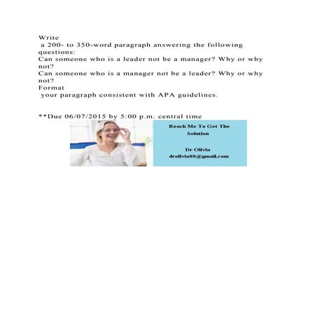 Write a 200- to 350-word paragraph answering the following questio.docx